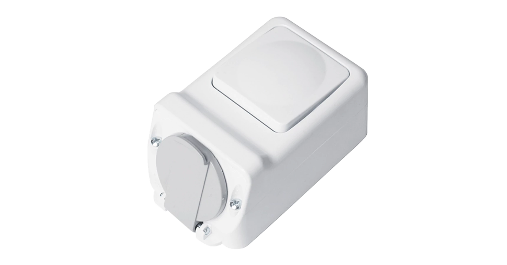 SOCKET+ONE BUTTON ONE WAY SWITCH 16А 250V, IP44